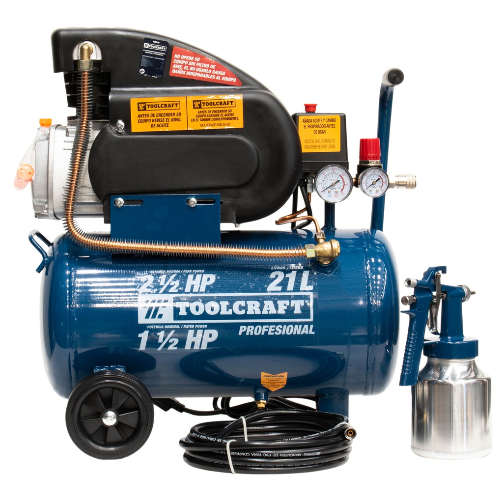 KIT COMPRESOR AIRE HORIZONTAL 21 LITROS | Abapromex